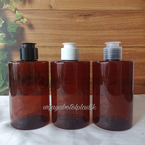 Jual botol fliptop 250 ml coklat/botol rf 250 ml pet/botol sabun cair ...