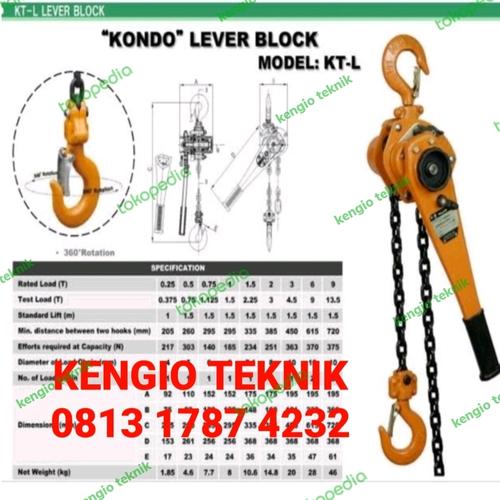 Jual Kondotec 3 Ton x 1.5 Meter Lever Block Hoist - Jakarta Utara - Valencia Sukses Teknik ...