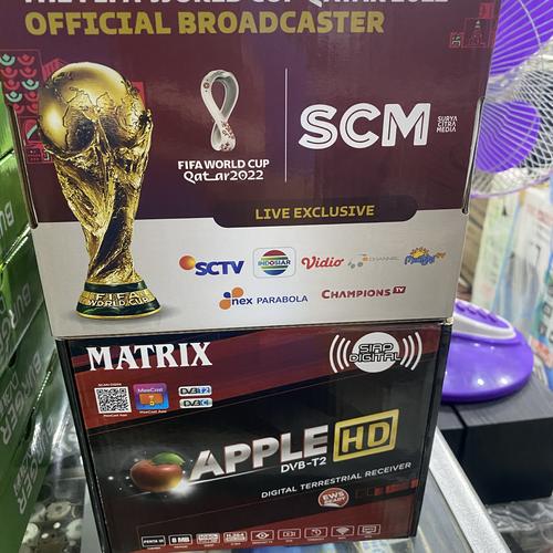 Jual STB Set Top Box Matrix Apple HD Merah TV ANALOG ke DIGITAL ...