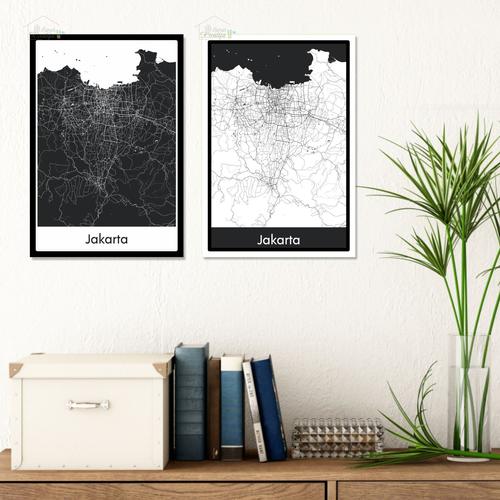Jual Hiasan Dinding Minimalis City Map Art | Dekorasi Pajangan Peta ...