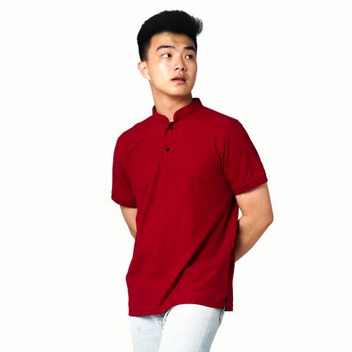 Promo Polo Shirt Pria Kerah Shanghai Kaos Polo Polos Maroon Merah Red ...