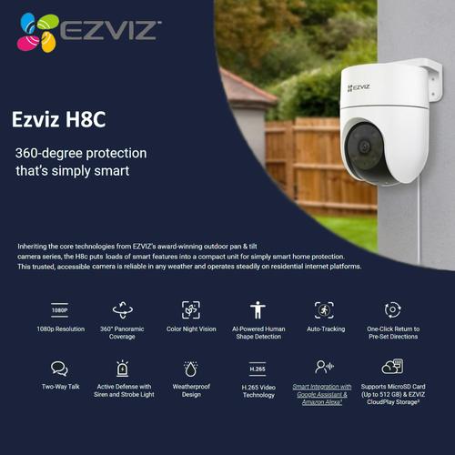 Jual EZVIZ H8C 2MP Outdoor IP Camera PanTilt 360 CCTV Wifi IPCAM 2Way ...