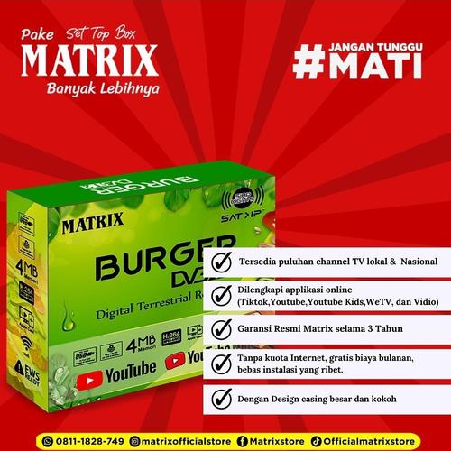 Jual Set Top Box Matrix Burger Hijau DVB T2 - STB ONLY - Kota Bandar Lampung - Sanjaya ...