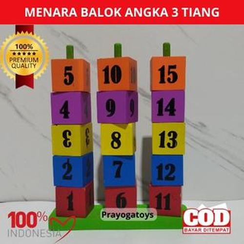 Jual Menara Angka Balok 3 Tiang – Mainan edukasi anak Playground - Kab ...