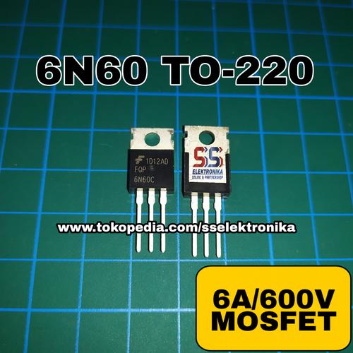 Jual 6N60 6A / 600V 6 Ampere 600 Volt Mosfet MOSFET TO-220 Body Kecil ...