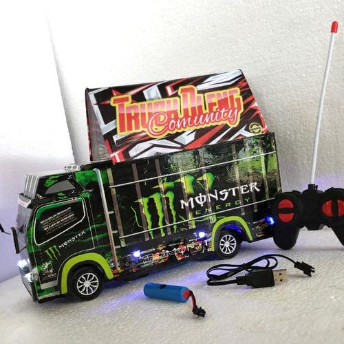 Jual mobil remote control RC miniatur truk oleng - Monster energi - Kab ...