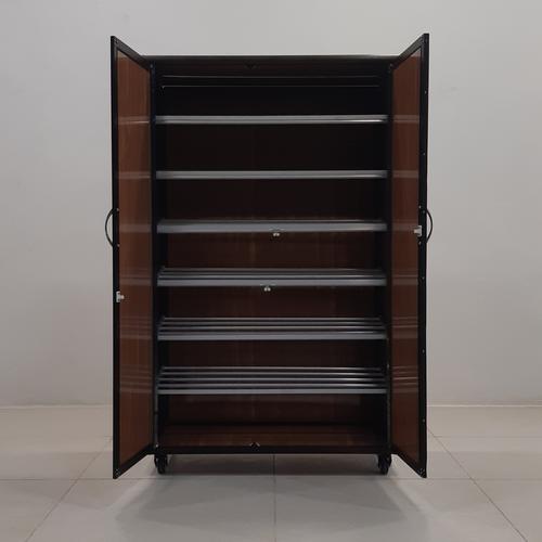 Jual Lemari Rak Sepatu 7 susun 80 cm full brown dan full ACP 2 sisi ...