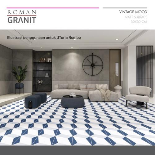 Jual Keramik Lantai Motif/Keramik Lantai Biru/Roman Granit/Keramik Biru ...