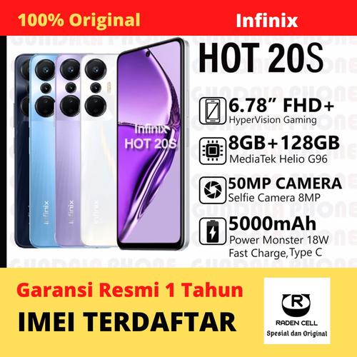Jual Infinix Hot 20S Ram 8/128 GB Handphone Android 4G Garansi Resmi ...