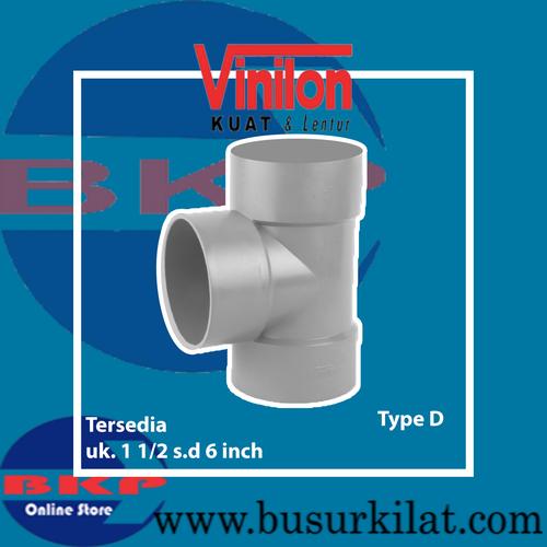 Jual Tee Pvc / Fitting T Vinilon uk. 1 1/2 s.d 6 inch Type D - Kota ...