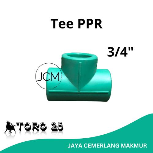 Jual Tee PPR Toro 3/4" Inch / Te PPR Toro 25mm PN 25 / T PPR Toro 3/4 ...