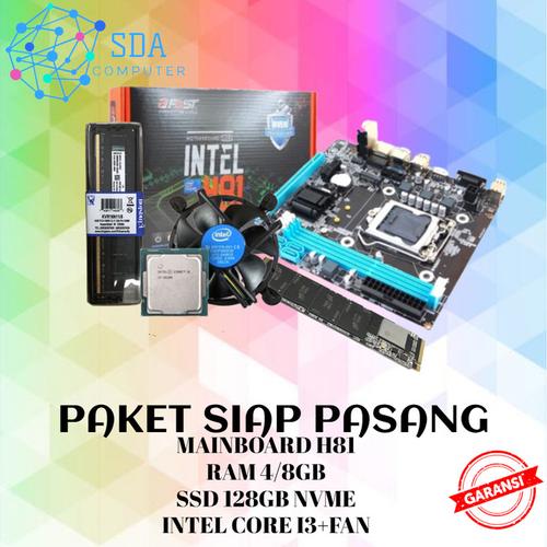 Jual PAKET RAKIT NVME PC / KOMPUTER i3 GEN 4 ddr3 8gb baru garansi 1 ...