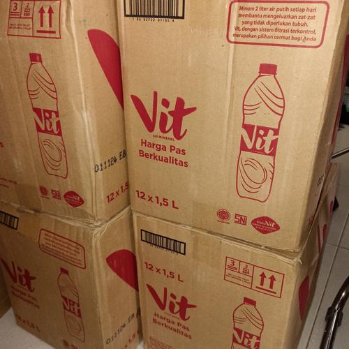 Jual Air Mineral Dalam Kemasan Botol VIT 1500 ML 1 dus - 1 dus isi 12 ...