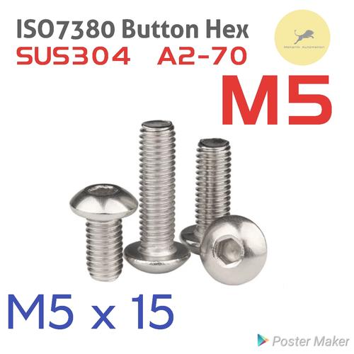 Jual Baut L Button M5x15 SUS304 - Jakarta Timur - Mekanikautomation ...