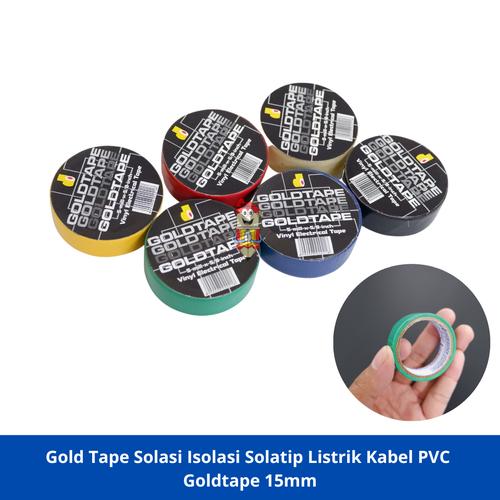 Jual Gold Tape Solasi Isolasi Solatip Listrik Kabel PVC Goldtape 15mm ...