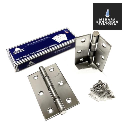 Jual Engsel Tipis Stainless Steel Sobar 2.5" Inch / Pintu Lemari Peti ...