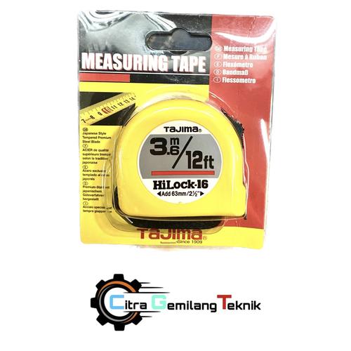 Jual meteran tajima 3.6 meter kuning Hi lock Japan measuring tape ...