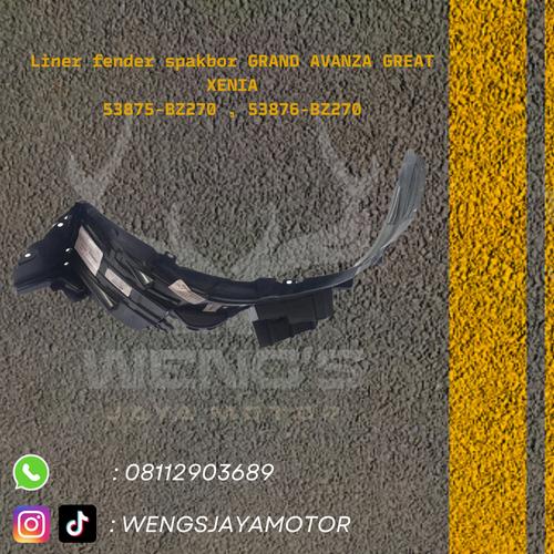 Jual LINER FENDER SPAKBOR GRAND NEW AVANZA XENIA 53875-BZ270 53876 ...