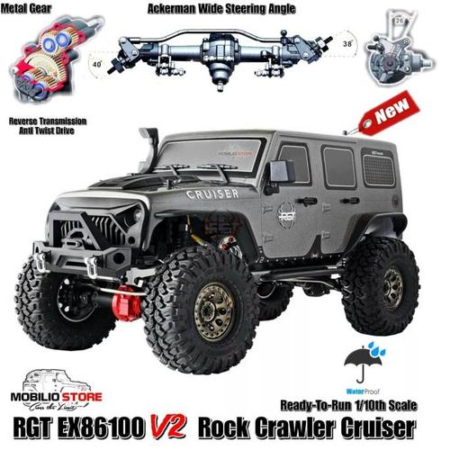 Jual RGT EX 86100 V2 1:10 Scale Rock Crawler Cruiser 4WD Offroad RTR RC ...