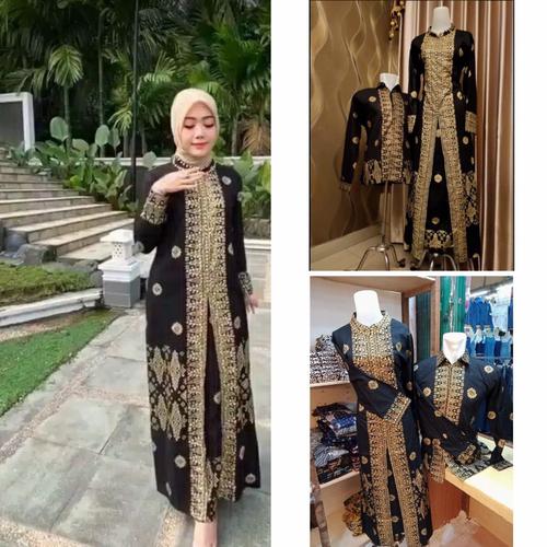 Jual Baju Couple Batik Songket Palembang Gamis Wanita Kurung Melayu ...