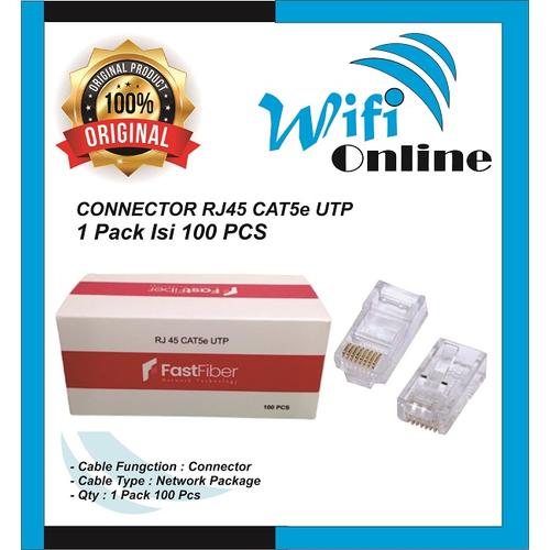 Jual CONNECTOR RJ45 CAT5 UTP isi 100 PCS - Kab. Bekasi - Wifi Online ...