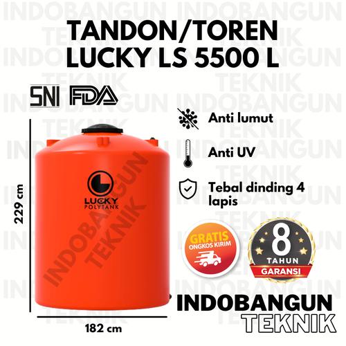 Jual Tandon Toren Tangki Air Lucky Standard 5000 5500 Liter Polytank LS ...