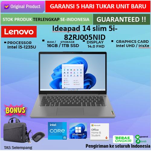 Jual Lenovo Ideapad Slim 5i Core i5-1235U RAM 16GB 512SSD Win11+OHS 14 ...