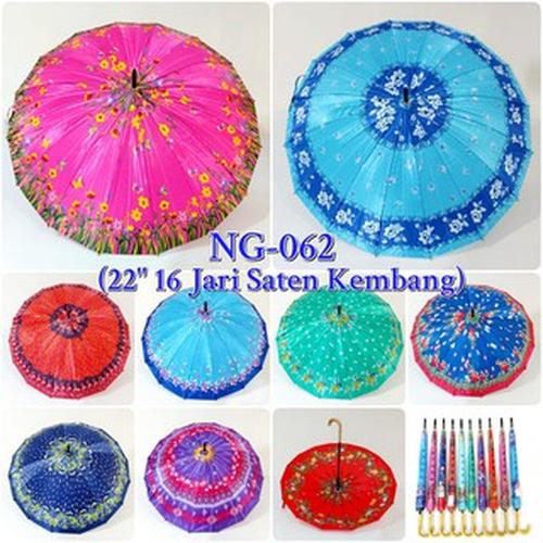 Jual Payung NAGOYA 16 Jari Saten - Motif Kembang | Gedung | Batik ...