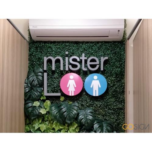 Jual Signage Channel Letter PAKET MISTER LOO LED Backlight Ukuran 100cm ...