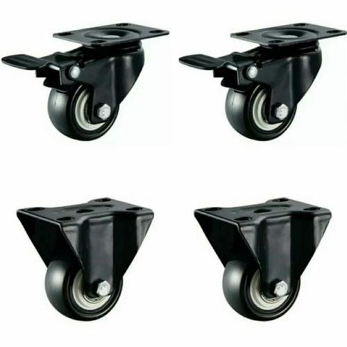 Jual Roda Pu Black 2 Inch (2Rem 2Mati) ball bearing - Jakarta Barat ...