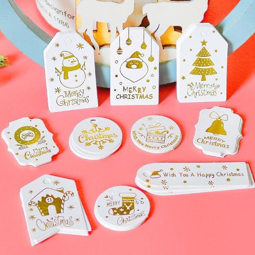 Jual Hang Tag Natal White Gold Hiasan Pohon Natal Hampers- ISI 10 Mix ...
