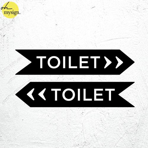 Jual Sign Tulisan Toilet Umum WC Restroom Pria Wanita Label Panah ...