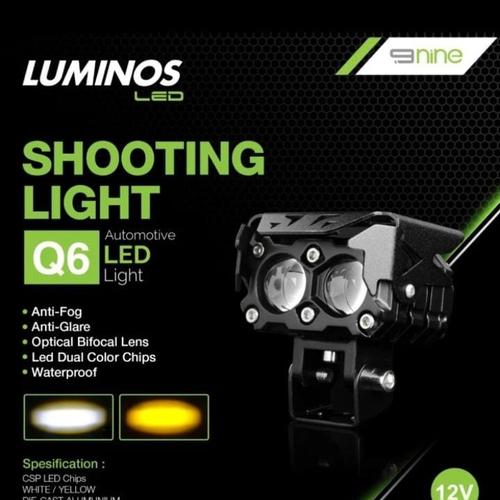 Jual Lampu Tembak LUMINOS Q6 Lampu Tembak Laser 2 Mata Putih Kuning - 2 ...