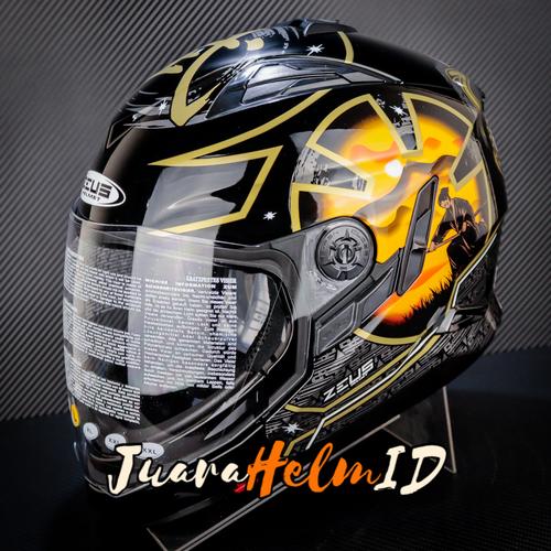 Jual ZEUS HELM ZS613C AJ20 MODULAR / BLACK ORANGE / ZS613 C MUZZLE - L ...