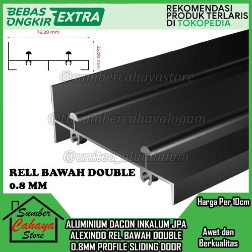 Promo Alumunium aluminium Rel Bawah Profil 9103 Sliding Door Alexindo ...