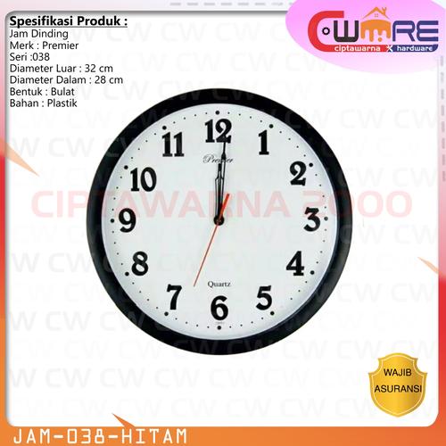 Jual JAM DINDING RUMAH TEMPEL BESAR WARNA CUSTOM JAM 038 - Kuning ...