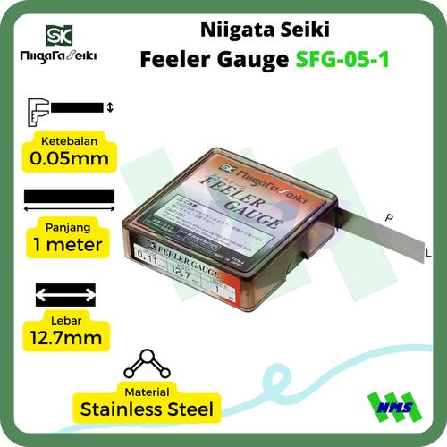 Jual Niigata Seiki Feeler gauge stainless steel SFG-05-1 (0,05mm x 1 m ...
