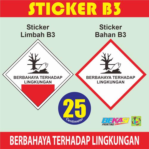 Jual Sticker K3 Safety Sign Limbah B3 Uk. 25 cm BERBAHAYA THD ...