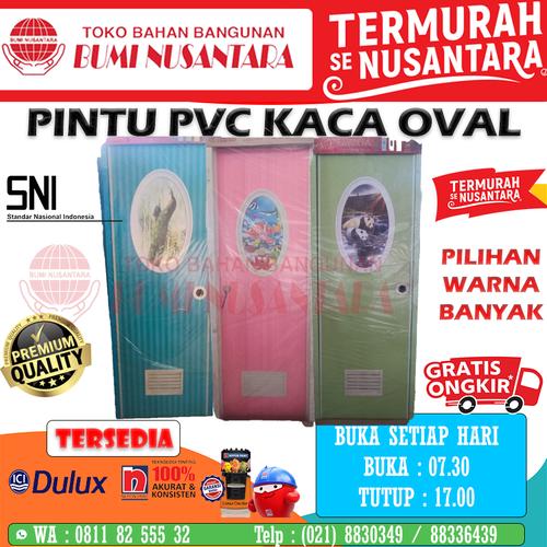 Jual Pintu Kamar Mandi Kaca Oval PVC Pintu PVC Polos Pintu WC Plastik ...