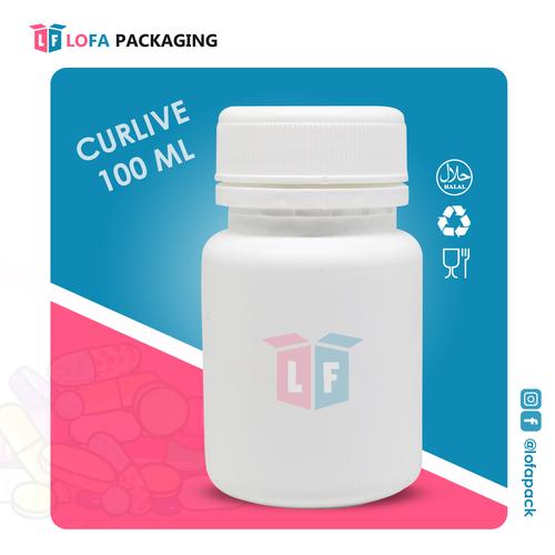 Jual Botol Kapsul Ester C 60ml / Botol Tablet Curlive 100ml / Botol Obat - Curlive 100 ml - Kota ...