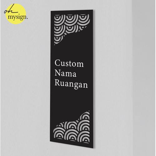 Jual Custom Tulisan Sign Nama Ruangan Acrylic Papan Sign Board - Hitam ...