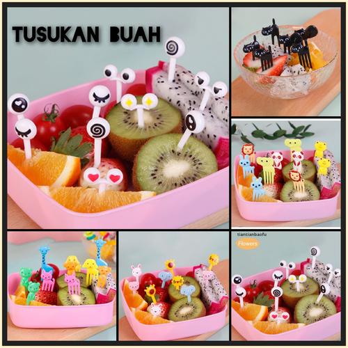 Jual Tusukan Buah Food Pick Garpu Buah Garpu Cake Bento Food Pick ...