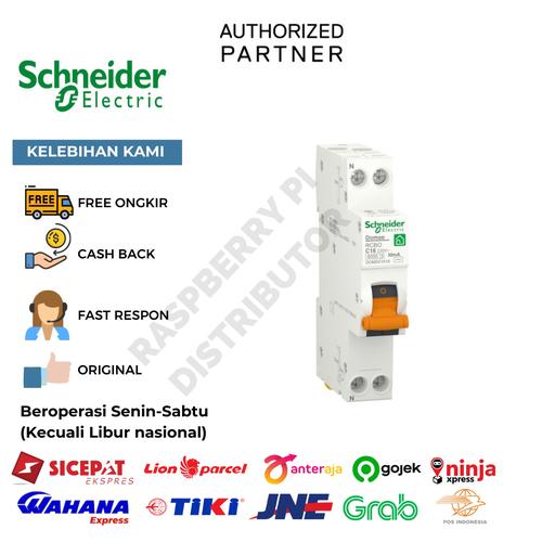 Jual SCHNEIDER DOMAE RCBO DOMD01616 1P+N C 16A 30mA AC 6000A - Jakarta ...