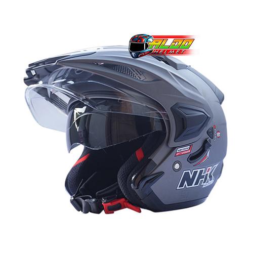 Jual NHK ORI PREDATOR | HELM NHK PREDATOR GRAY DOFF | NHK HELMET 2 KACA ...