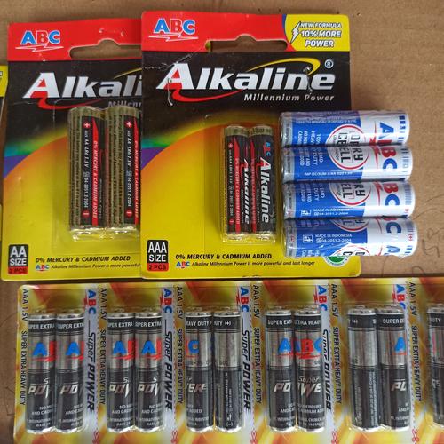 Jual Battery Baterai ABC Alkaline Size AA AAA Isi 2 Dan Isi - AAA ABC ...