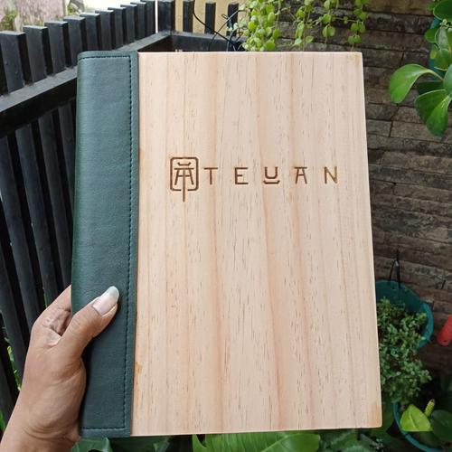 Jual buku menu kayu a4 logo custom - Kota Bandung - hanifahrose | Tokopedia