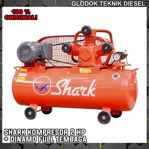 Jual SHARK 2 HP Kompresor Angin + 1 Liter Oli Kompresor - Unloading ...