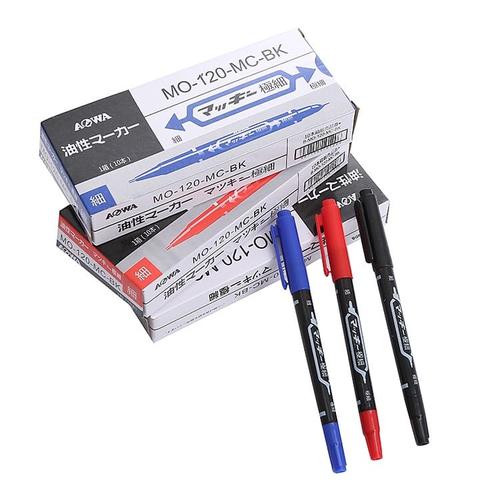 Jual 【TT】Pulpen Spidol 2 in 1 Pena Marker Dua Fungsi Dual Tip - Biru ...