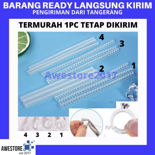 Jual Pengganjal Cincin Pengecil Ukuran Spiral Ring Adjuster Resizer ...