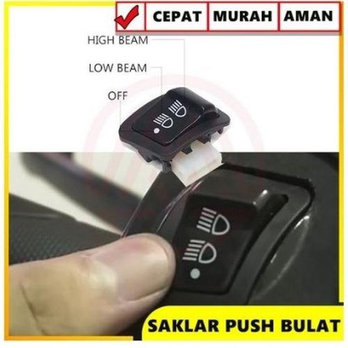 Jual SAKLAR DIM sepeda motor tombol HIGH LOW ON OFF BEAM 3 MODE ...
